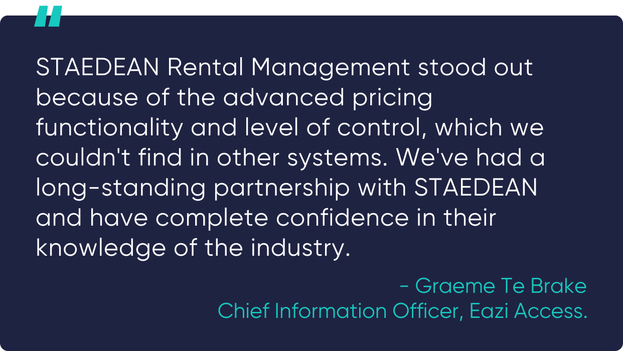 STAEDEAN Equipment Rental Solution for Microsoft D365 F&SCM - Pricing